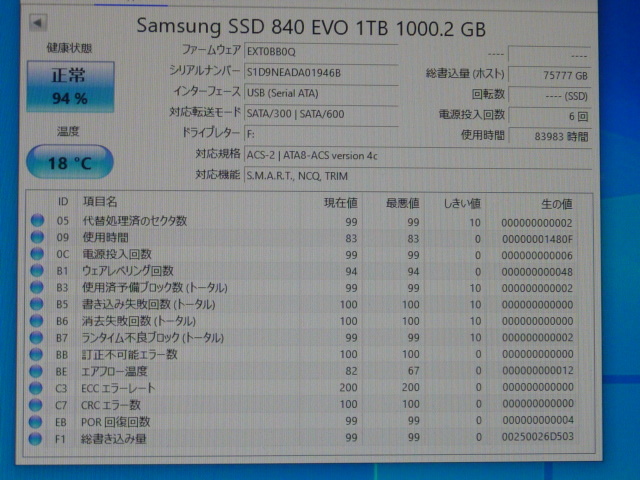 Yahoo!オークション - Samsung SSD 840EVO SATA 2.5inch 1000GB(1TB)