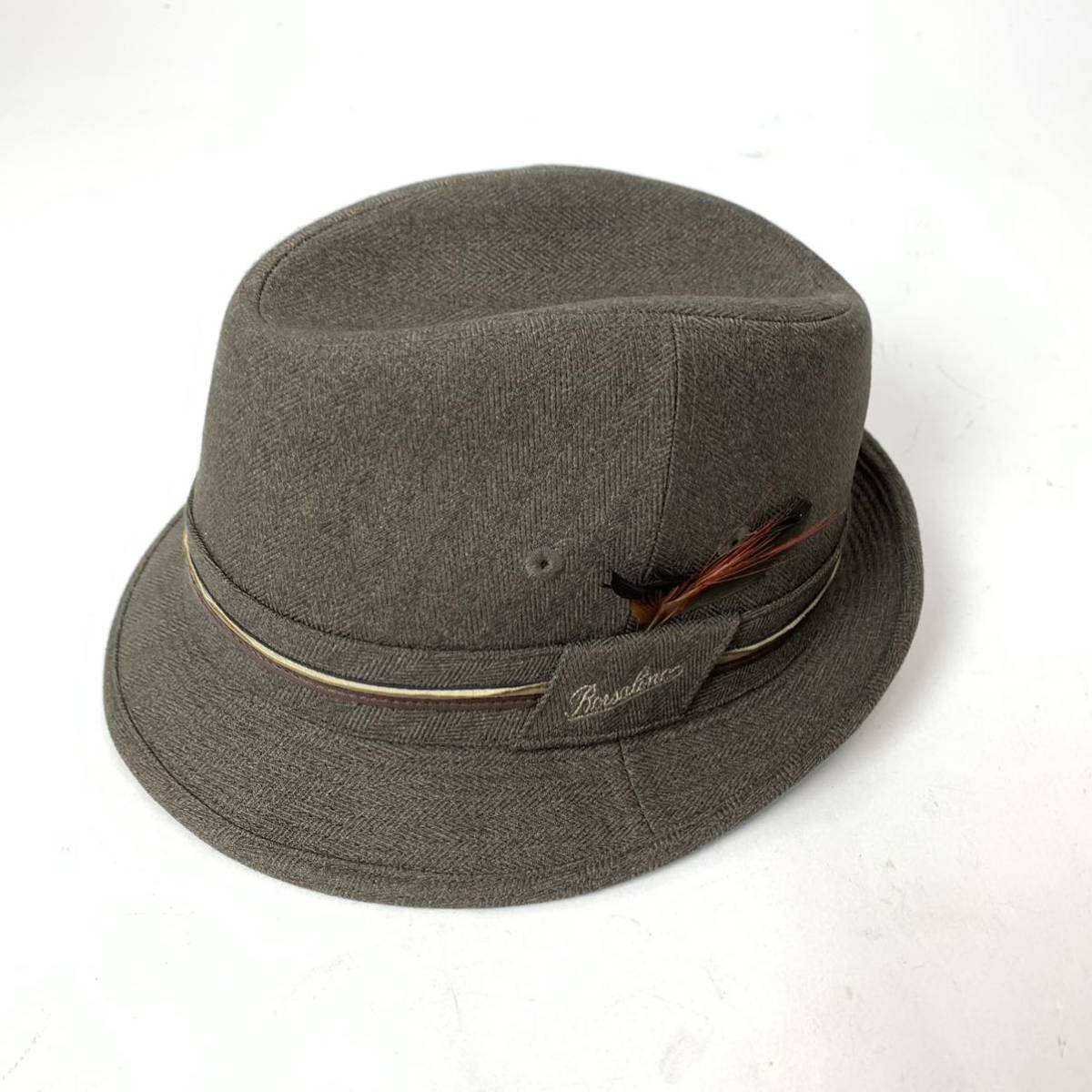 Yahoo!オークション - h306 Borsalino ボルサリーノ 中折れハット 帽子...
