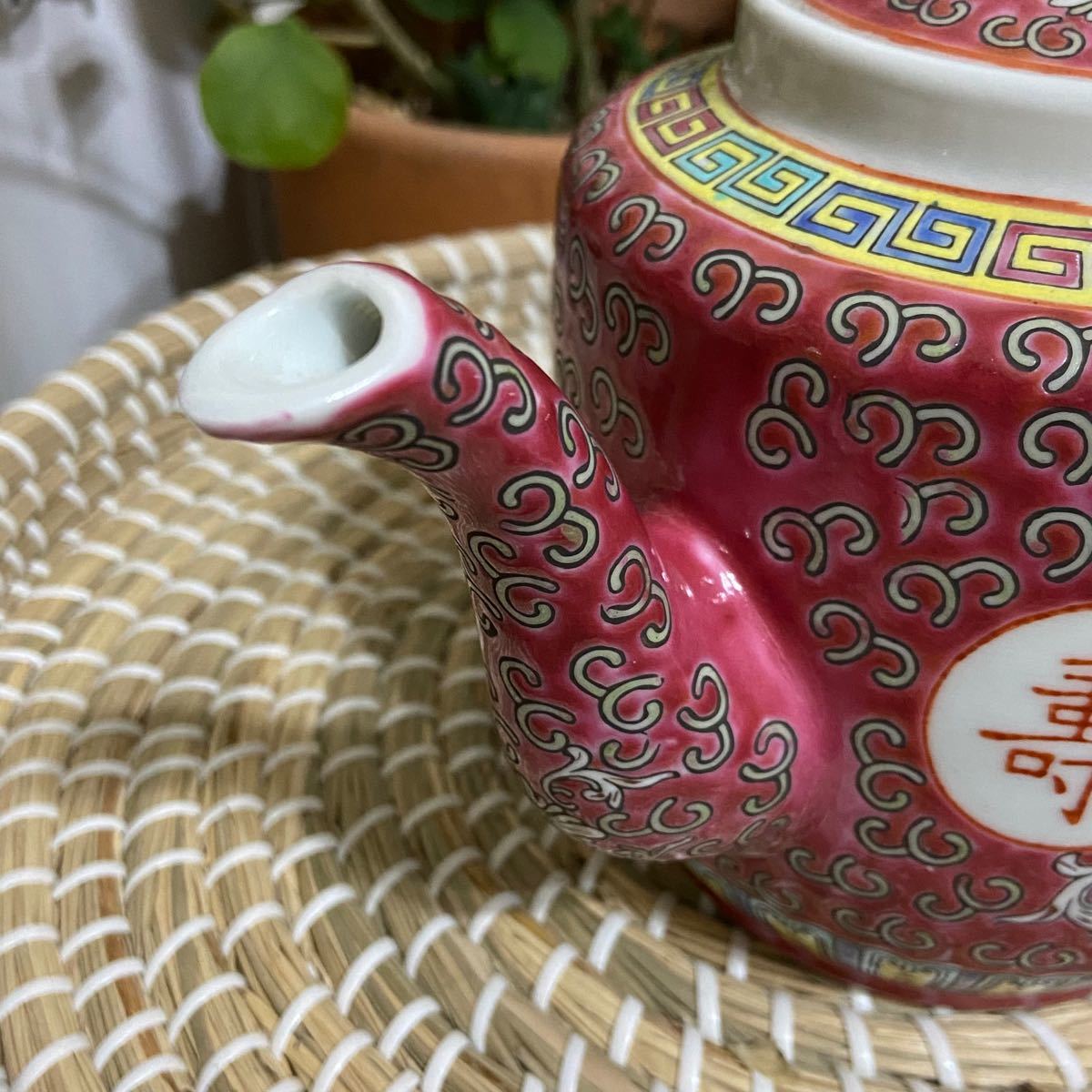 景徳鎮 ティーポット 急須 中国 茶器 デッドストック シノワズリ 景徳鎮 ティーポット 急須 中国 茶器 デッドストック シノワズリ