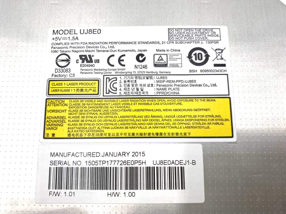 Yahoo!オークション - 【美品】 UJ8E0 DVD ROM スリム マルチ ドライブ...