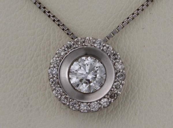 Yahoo!オークション - 一粒ダイア0.4ctのPt900製42cmネックレス・4.0g...