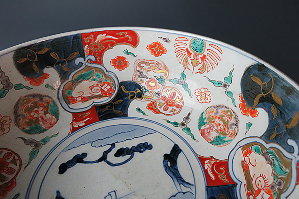 Yahoo!オークション - 真美 T886 古伊万里色絵染付山水文三つ鉢 幕末...