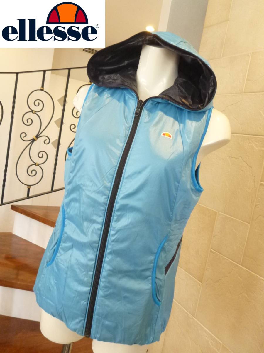 ellesse エレッセ ブルー系 ベスト ジャケット M(ジャケット、上着)｜売買されたオークション情報、yahooの商品情報をアーカイブ公開 - オークファン（aucfan.com）