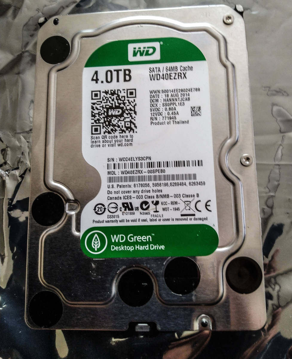 Yahoo!オークション - Western Digital WD40EZRX-00SPEB0 4TB 3.5イン...