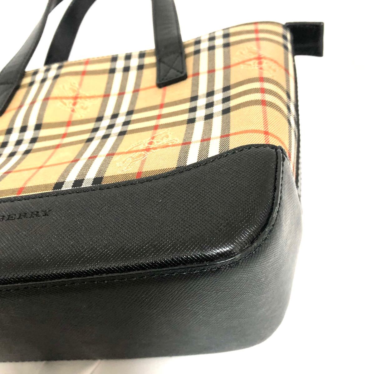 在庫処分セール バーバリー ハンドバッグ キャンバス レザー 在庫処分セール バーバリー ハンドバッグ キャンバス レザー