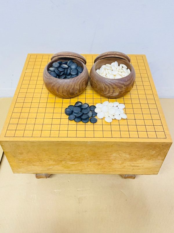 Yahoo!オークション - A215-O11-569 囲碁 碁石 碁盤 碁笥 セット ヘソ...