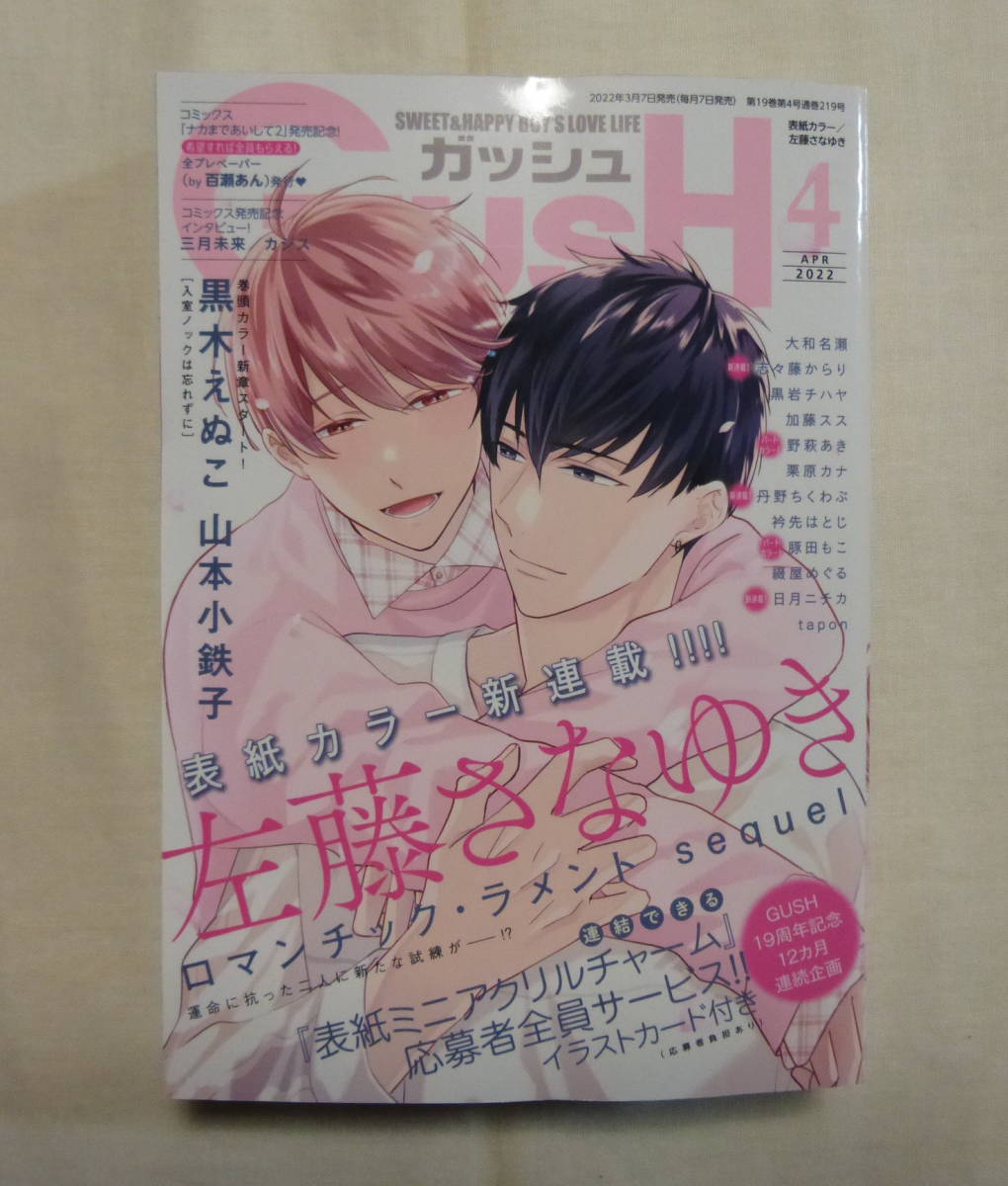Yahoo!オークション - GUSH ガッシュ 2022年4月号 表紙カバー 左...