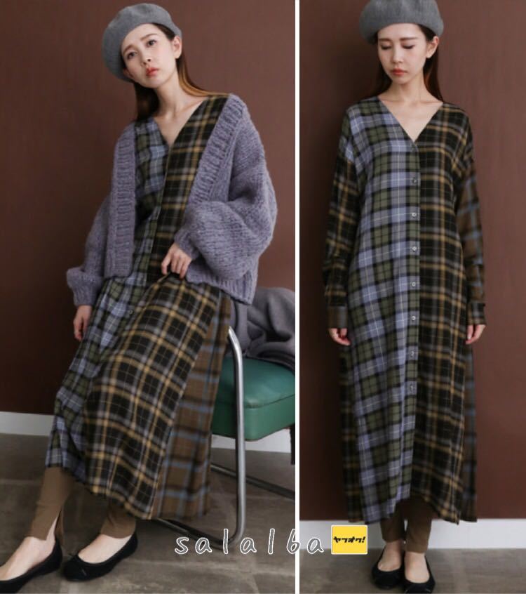 KBF MIXチェックAラインワンピース アーバンリサーチ(ワンピース)｜売買されたオークション情報、yahooの商品情報をアーカイブ公開 - オークファン（aucfan.com）