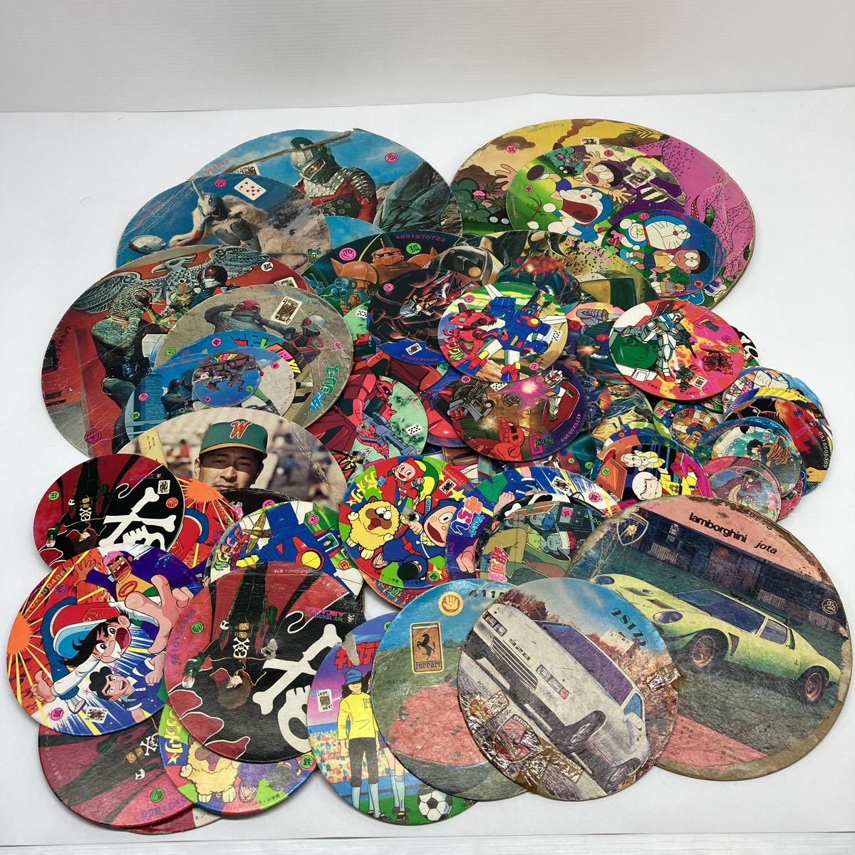 Yahoo!オークション - B265 昭和レトロ めんこ 丸 面子 当時物 メンコ ...