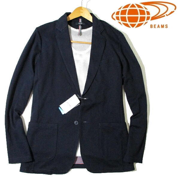 Yahoo!オークション - 春夏 新品 ビームス テーラードジャケット 紺 ネ...