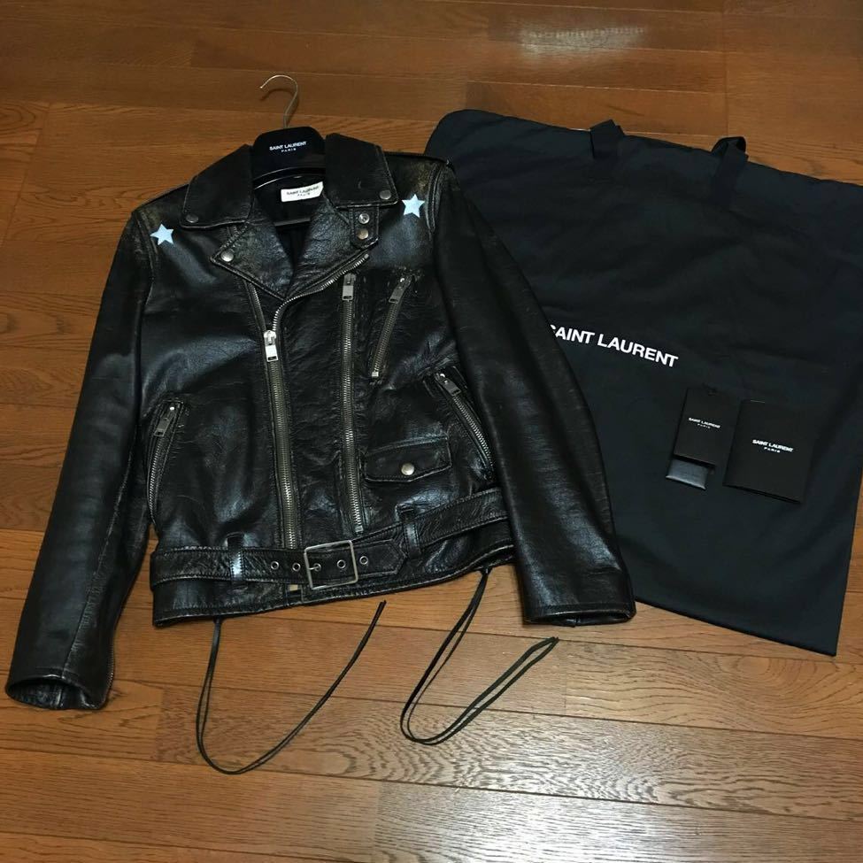 国内正規 SAINT LAURENT PARIS L17 ビンテージ加工 スター 星 国内正規 SAINT LAURENT PARIS L17 ビンテージ加工 スター 星