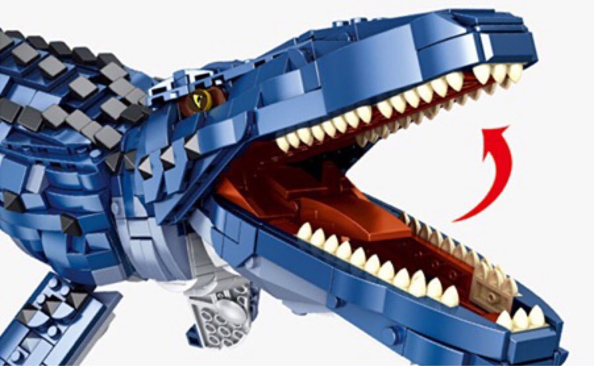 セール中 【即日発送】★レゴ互換★恐竜ブロック★モササウルス★24x80x20cm★ 互換品