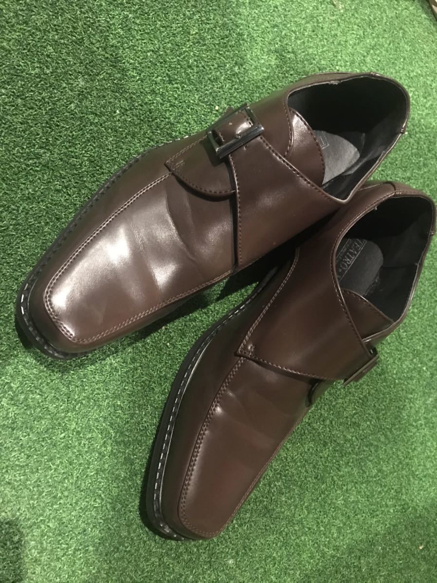 Yahoo!オークション - シークレット靴専】モンクストラップ ビジネスシ...