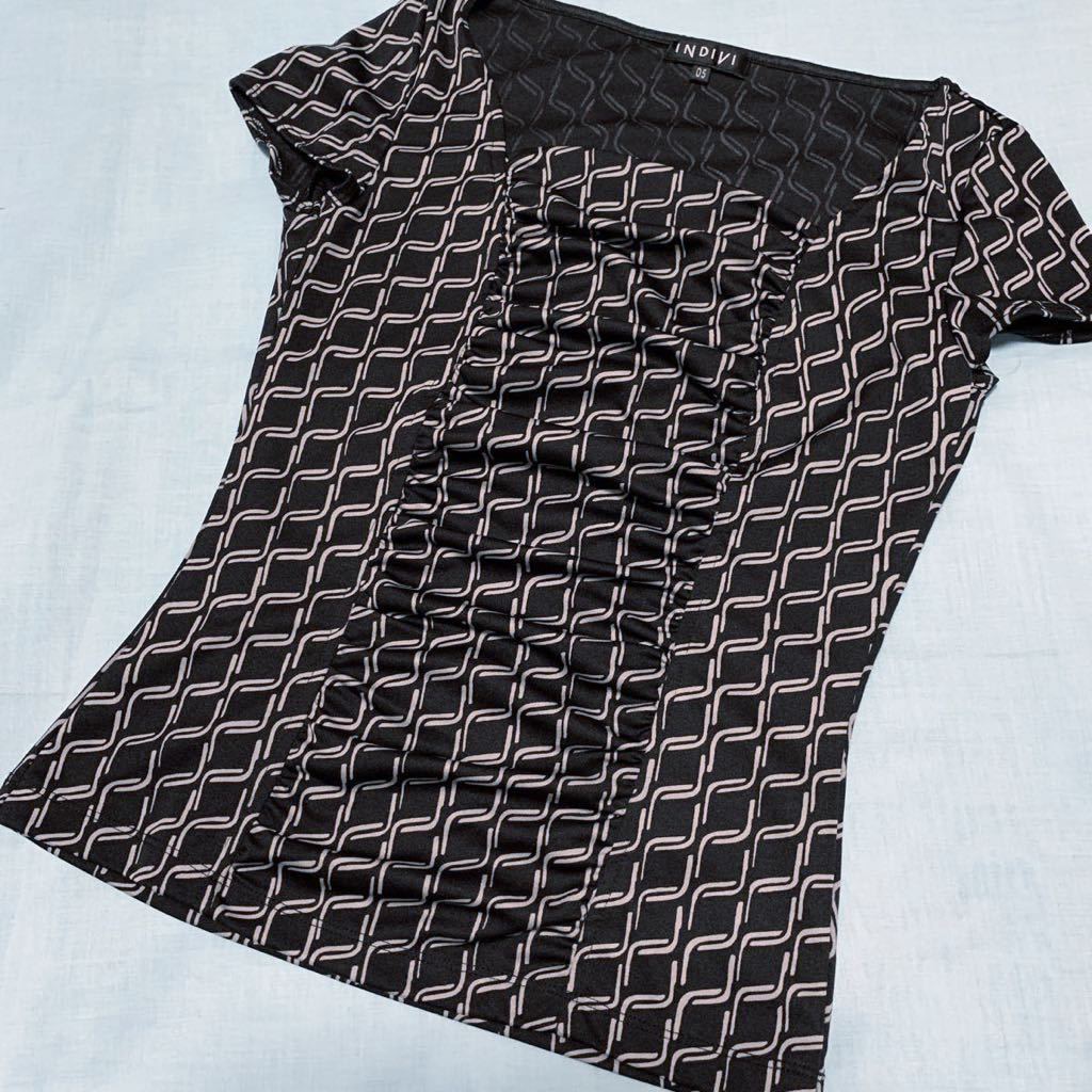 Yahoo!オークション - 美品 INDIVI 5号 黒 ワールド 日本製 インディヴ...