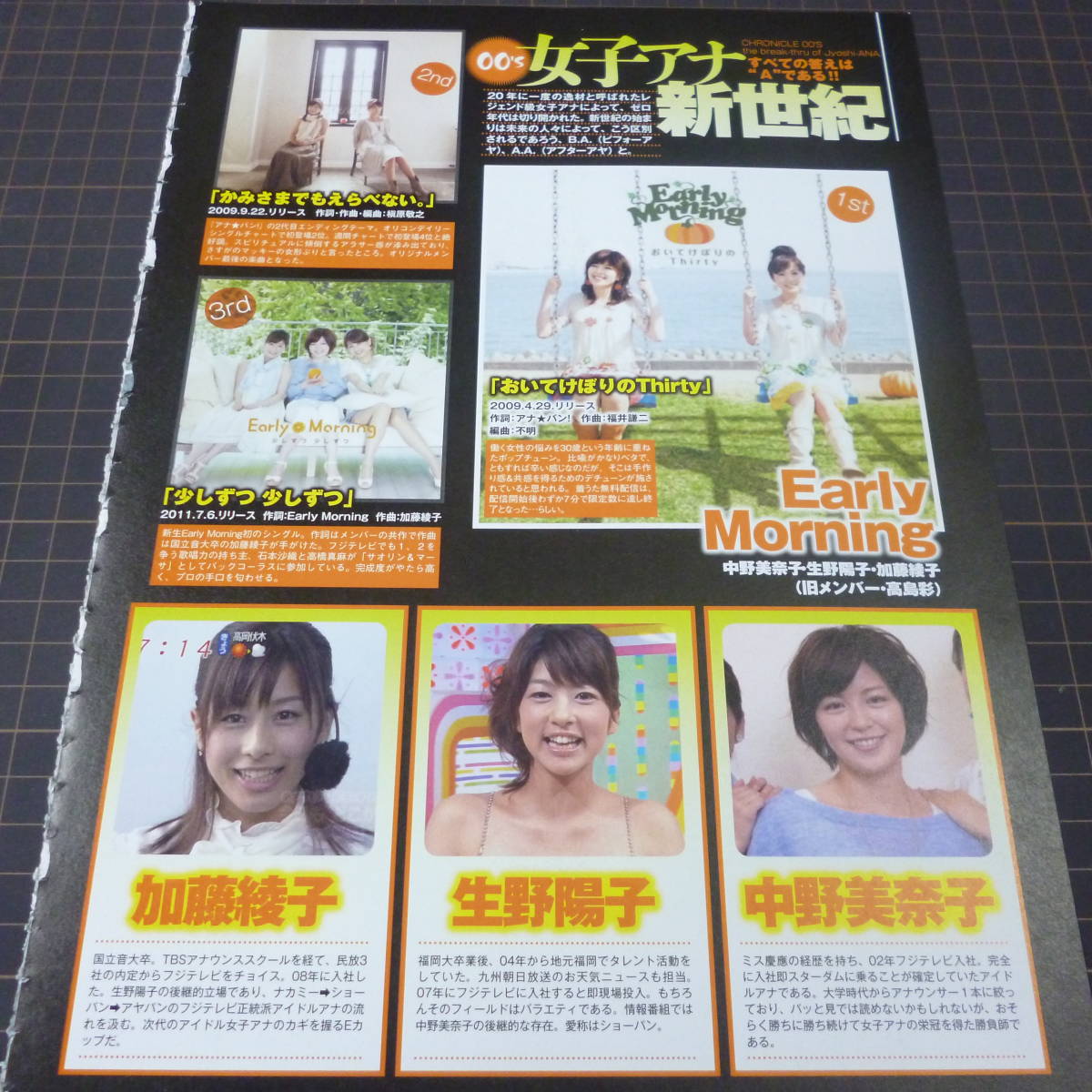 女子アナ30年史 1980 2015 頼近美津子野際陽子鷹西美佳木村優子宮崎緑畑恵田丸美寿々寺田理恵子他 マニア資料 A4サイズ切り抜き9pタレント|売買されたオークション情報