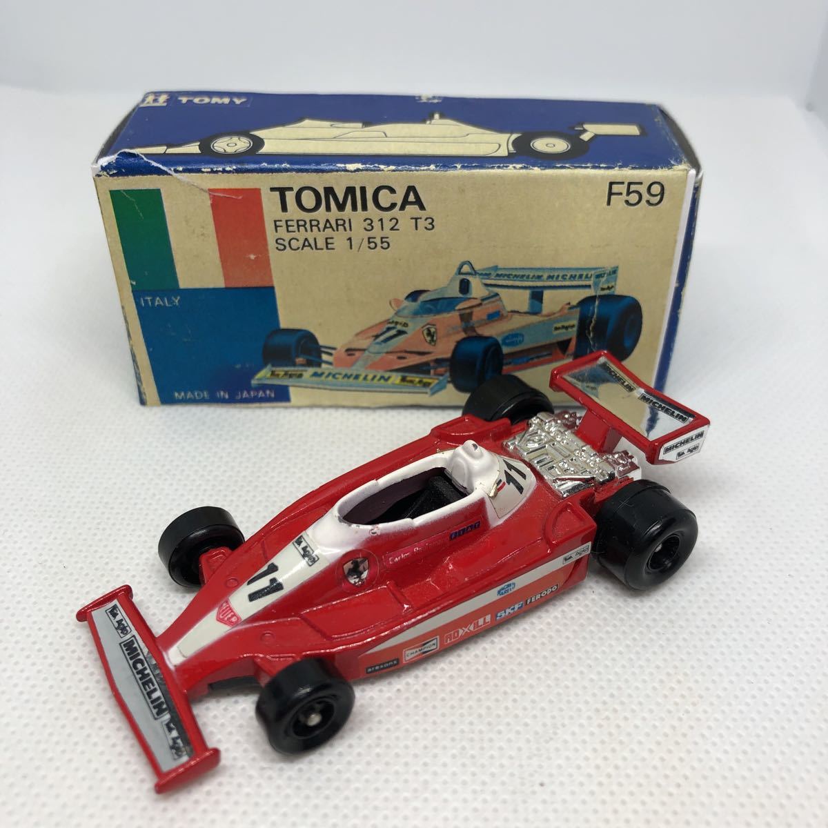 Yahoo!オークション - トミカ 日本製 青箱 F59 フェラーリ 312 T3 当時...