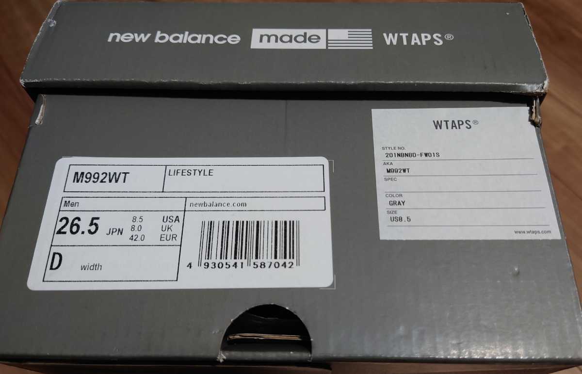 Yahoo!オークション - wtaps new balance M992WT ニューバランス 26.5c...