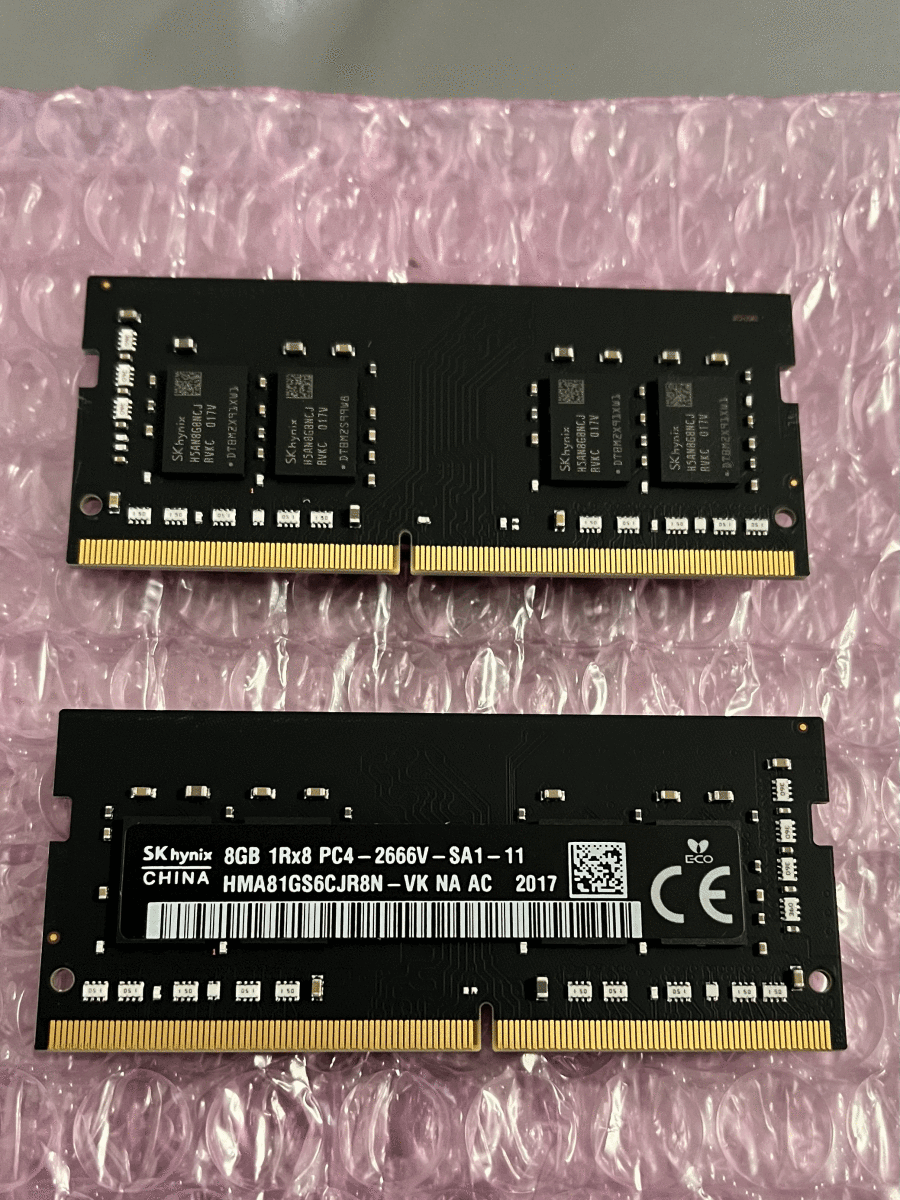 Yahoo!オークション - DDR4-2666 16GB（8GB 2枚） PC4-21300 SO-DIMM