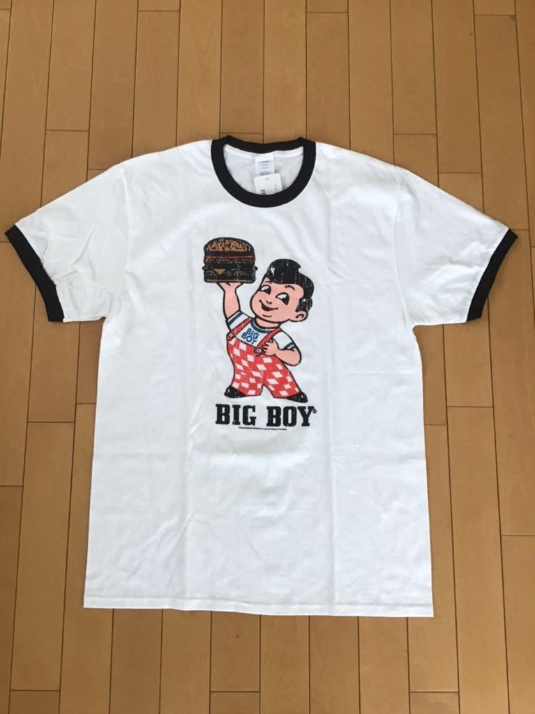 代購代標第一品牌－樂淘letao－ BIG BOY BURGER RINGER WHT(ビッグボーイ)/半袖Tシャツ/ホワイト/L/ハンバーガー