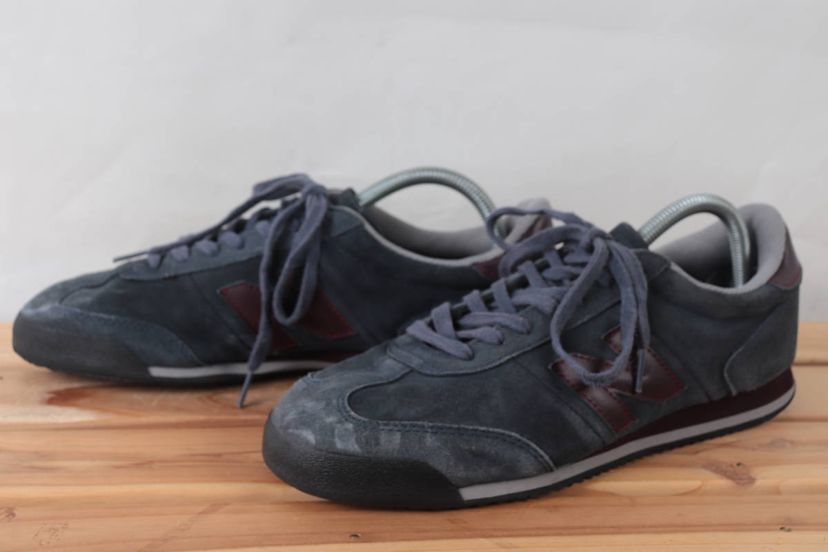 Yahoo!オークション - z6904【360】ニューバランス US8 1/2 26.5cm/紺 ...