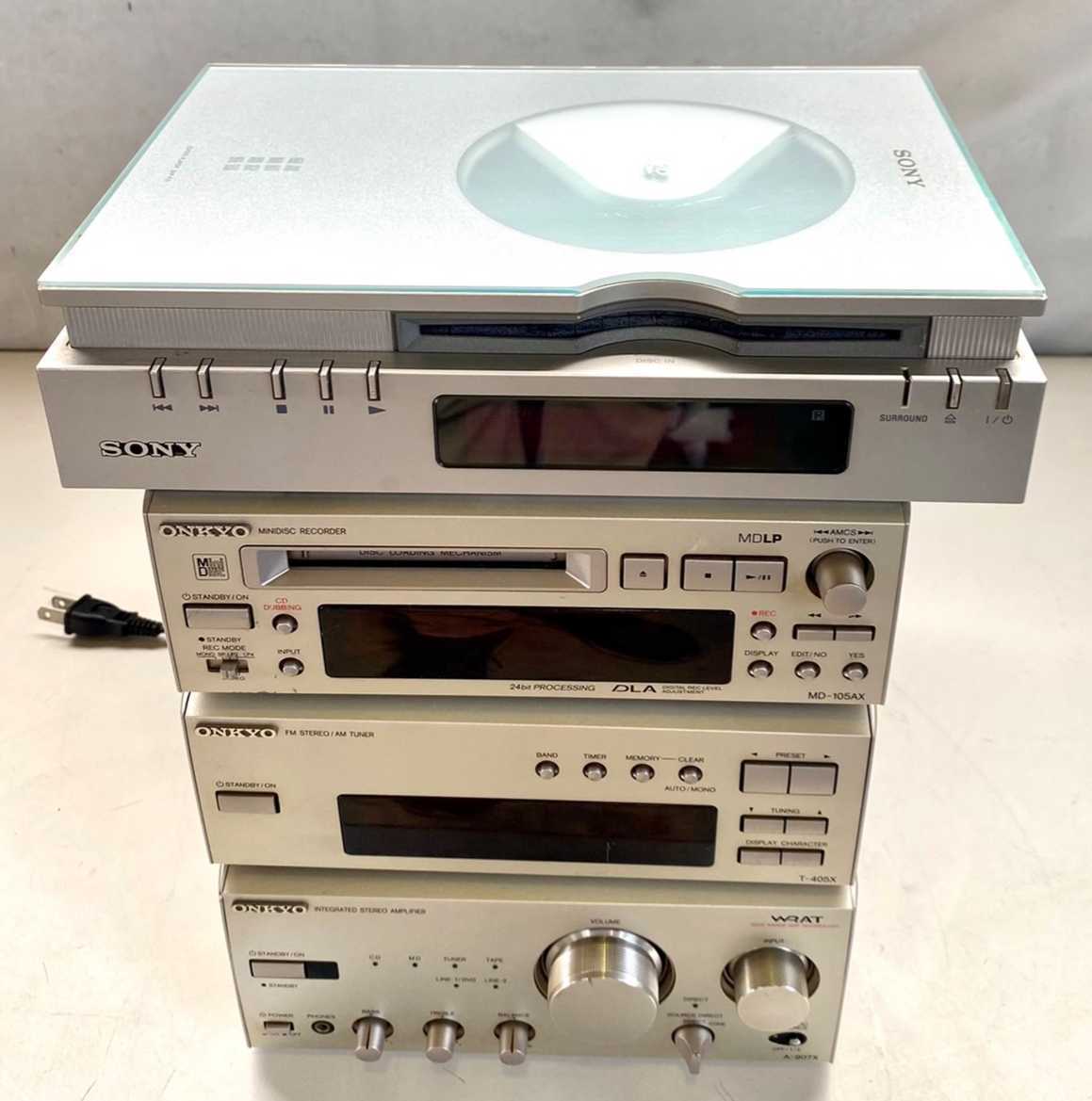 Yahoo!オークション - T273 ONKYO MD-105AX/T-405X/A-907X オーディオ3...