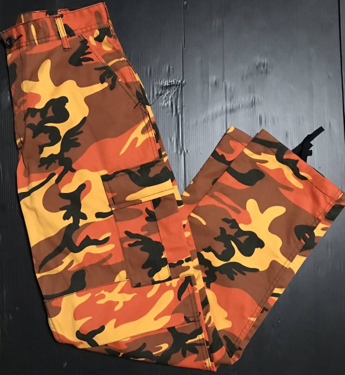 Yahoo!オークション - 即決 米軍 LE オレンジカモ カラー BDU パンツ S...