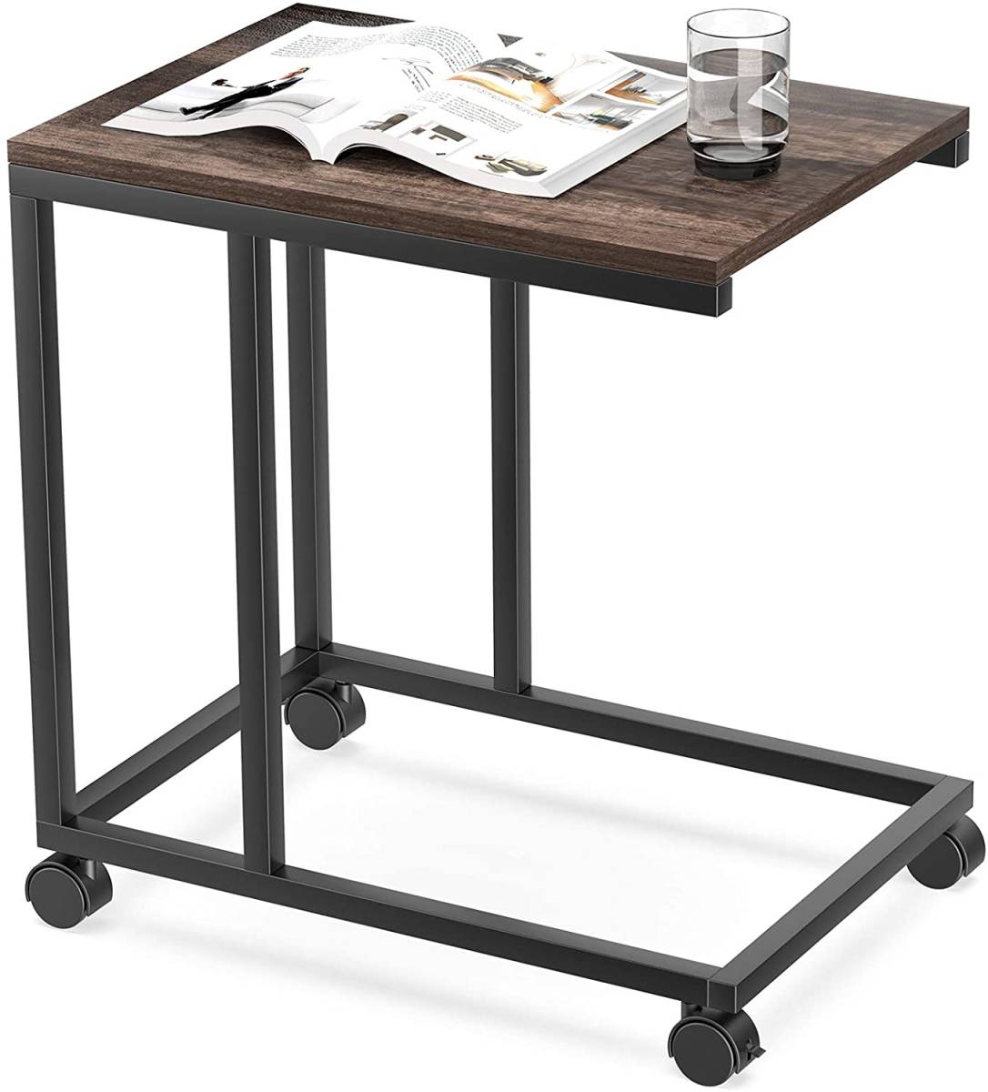 Yahoo!オークション - サイドテーブル キャスター付き 幅35×奥行50×...