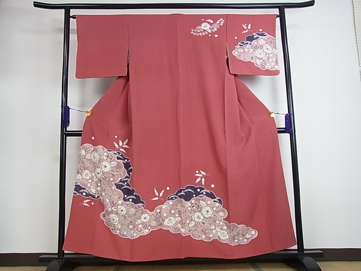 Yahoo!オークション - 平和屋着物 訪問着 辻が花 絞り 手描き 逸品 qv2...