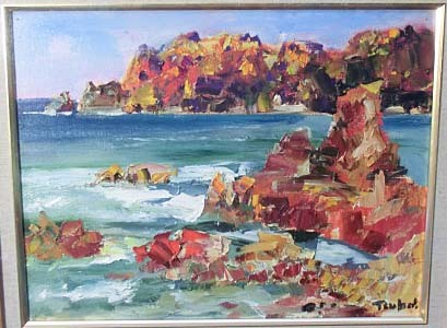 Yahoo!オークション - 480222 油彩 坪井進 作 仮題「岩美町風景 Yahoo!オークション - 480222 油彩 坪井進 作 仮題「岩美町風景