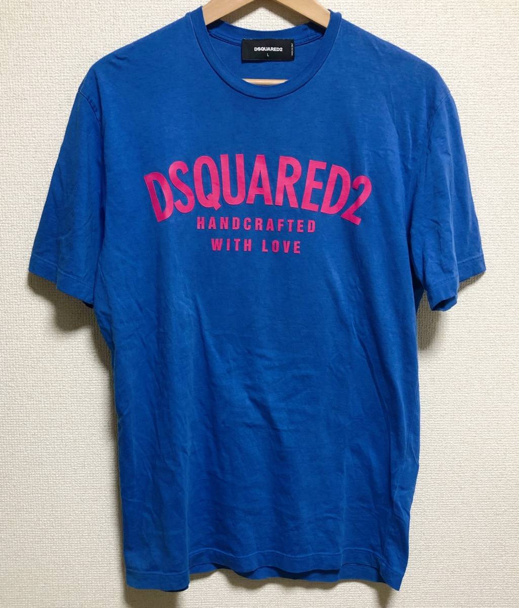代購代標第一品牌-樂淘letao-美品 ディースクエアード ロゴ Tシャツ 青 サイズl Dsquared2