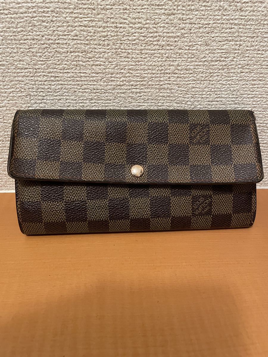 Yahoo!オークション - ルイヴィトン ダミエ 長財布 ウォレット ジャン...