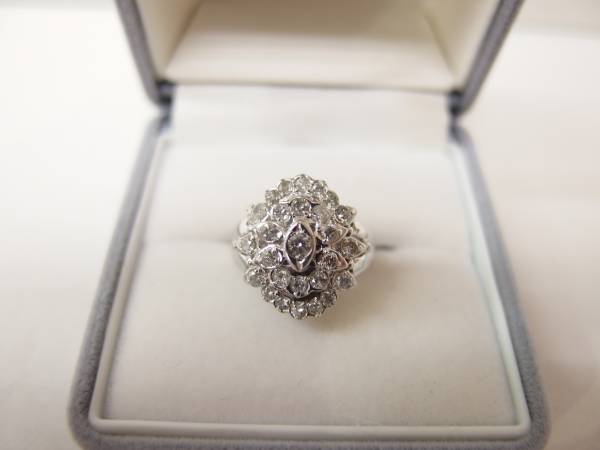 Yahoo!オークション - Pt900 D0.5ct ダイヤリング 6号 /R2909