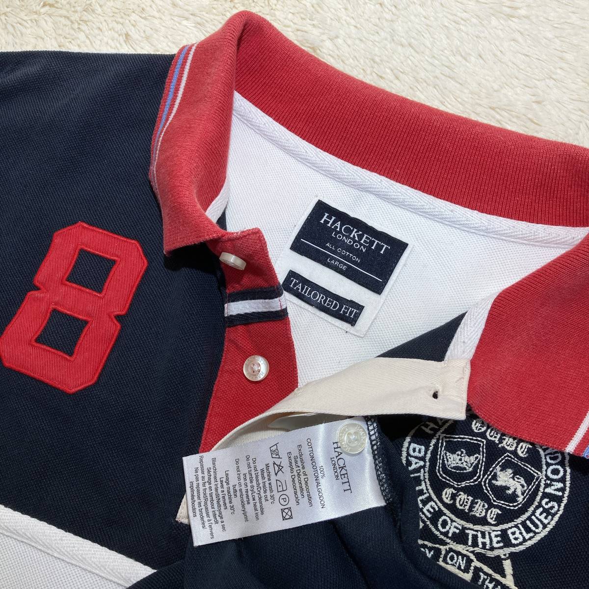 Yahoo!オークション - V706 HACKETT LONDONハケットロンドン 濃紺 白 ...