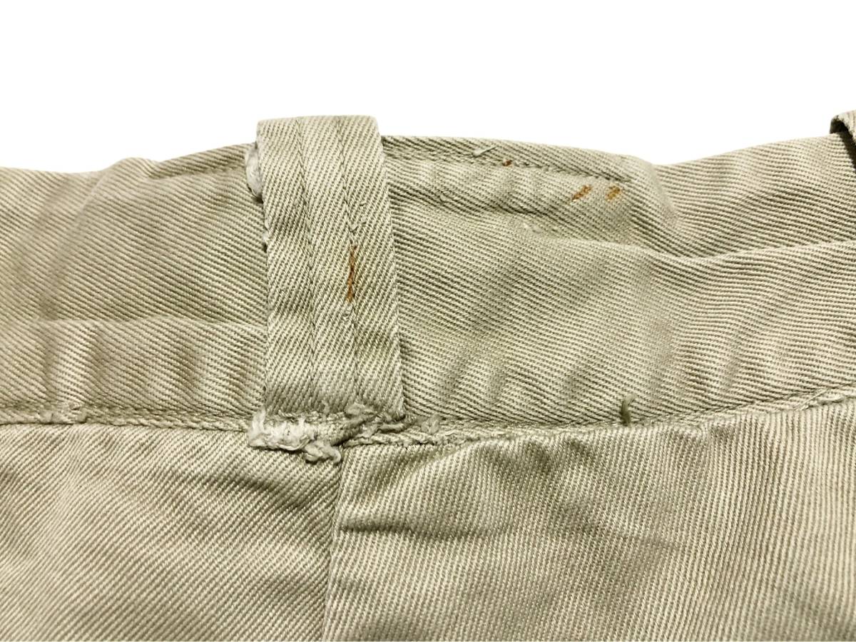 希少 W36【60s ビンテージ US ARMY カーキ チノパン TALONジップ 希少 W36【60s ビンテージ US ARMY カーキ チノパン TALONジップ