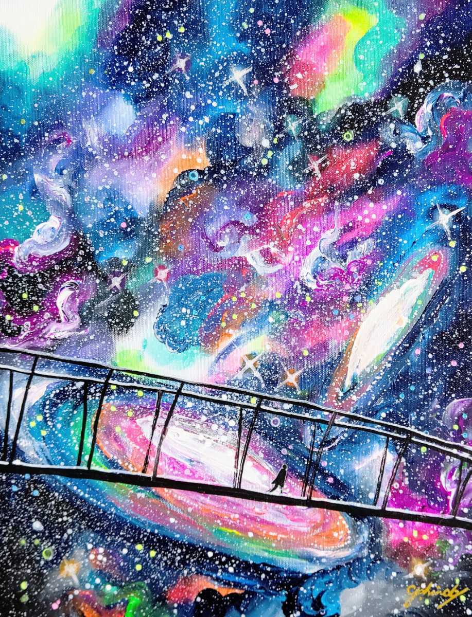 Yahoo!オークション - 新藤淑子【宇宙旅行】1点物 真作 原画 Yahoo!オークション - 新藤淑子【宇宙旅行】1点物 真作 原画