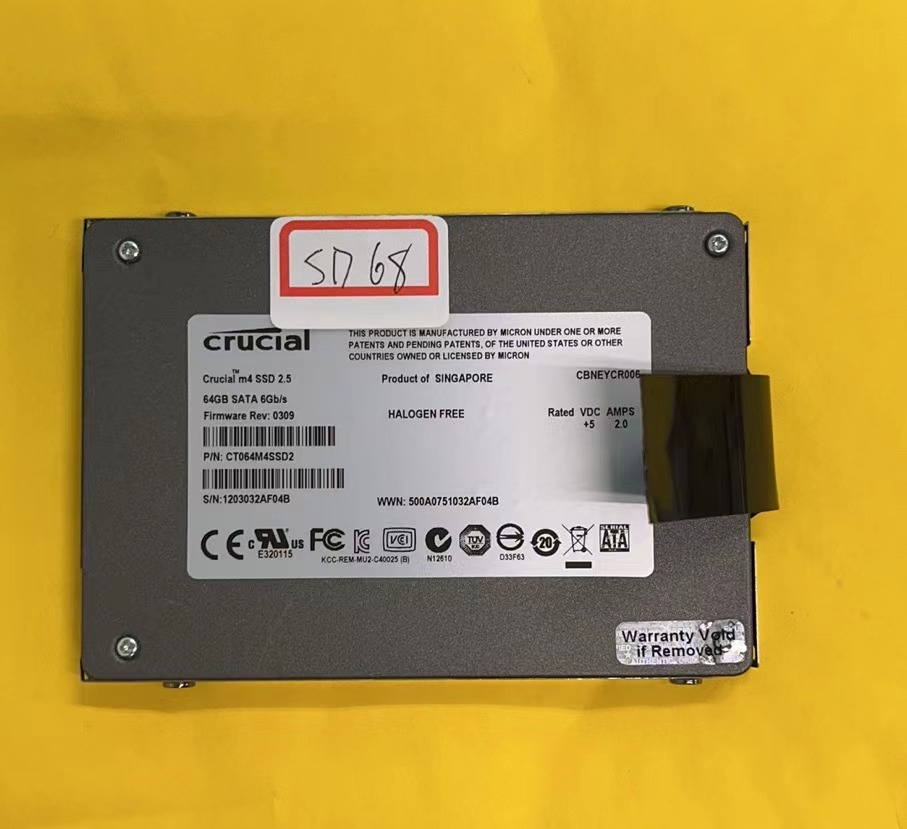 Yahoo!オークション - 使用時間18607時間 CRUCIAL SSD 64.0GB フォーマ...