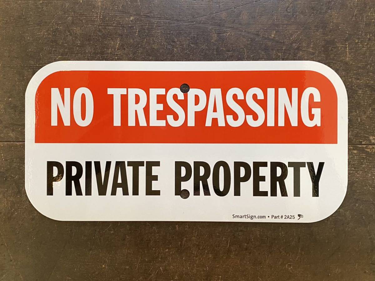 Yahoo オークション 新品 アメリカ 看板 No Trespassing Private Pr