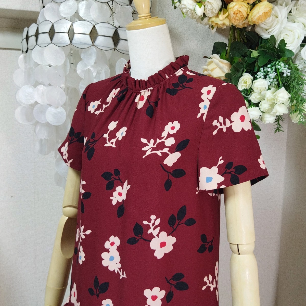 新品同様 XS ケイトスペード 朱赤 ピンク 花柄 ギンガム 新品同様 XS ケイトスペード 朱赤 ピンク 花柄 ギンガム