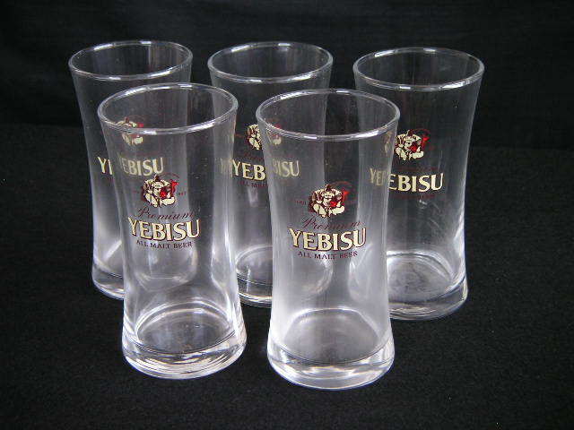 Yahoo!オークション - YEBISU/エビスビール ビールグラス サッポロビ...