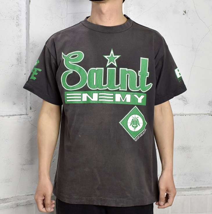 Yahoo!オークション - SAINT MICHAEL／SS TEE／SAINT ENEMY／BLACK／SM...