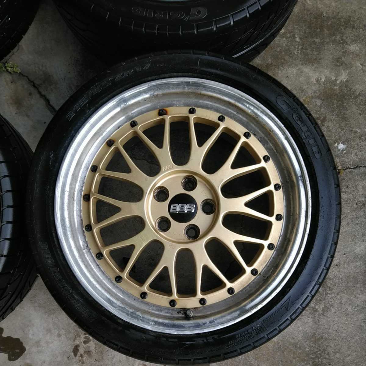 BBS LM Gold 5 hole 7.5J PCD100 ET48 former times Legacy . use : Real Yahoo auction salling