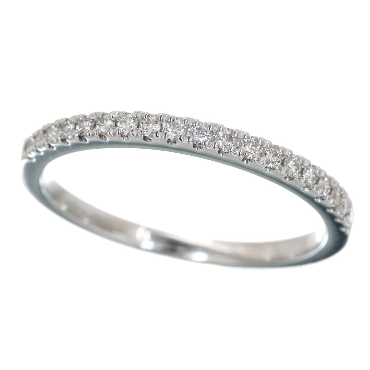 Yahoo!オークション - Pt950 ダイヤモンド ハーフエタニティリング 2.6...