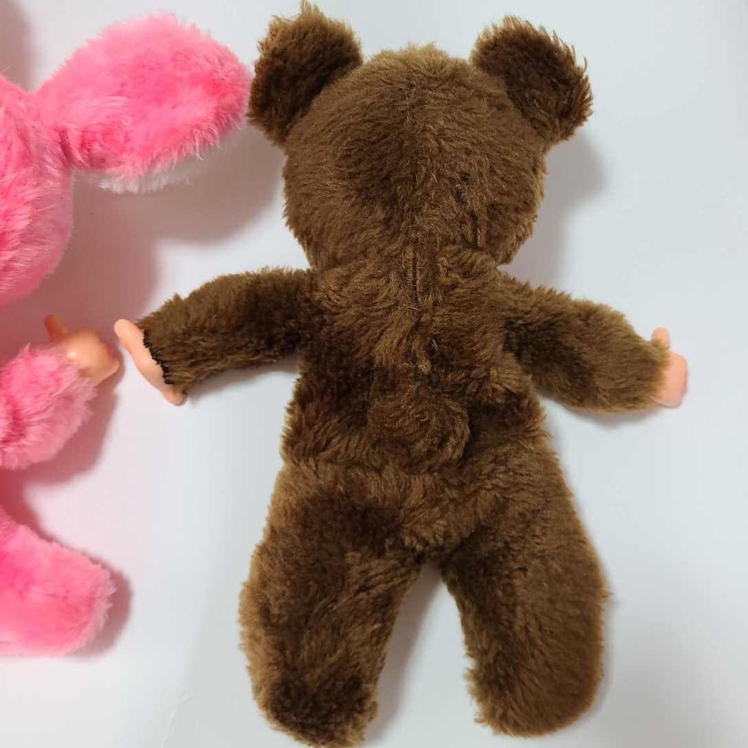 昭和レトロ 顔ソフビのくまぬいぐるみうさぎぬいぐるみ セキグチ 昭和レトロ 顔ソフビのくまぬいぐるみうさぎぬいぐるみ セキグチ