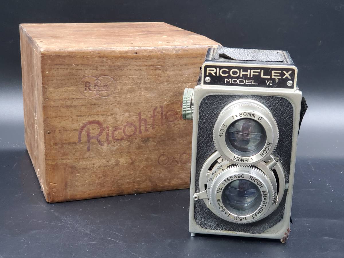 Yahoo!オークション - 0705-218 RICOH FLEX MODEL6 二眼レフ リコーフ...
