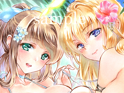 Yahoo!オークション - オリジナル 手描きイラスト / 女の子 水着 / A4 ...