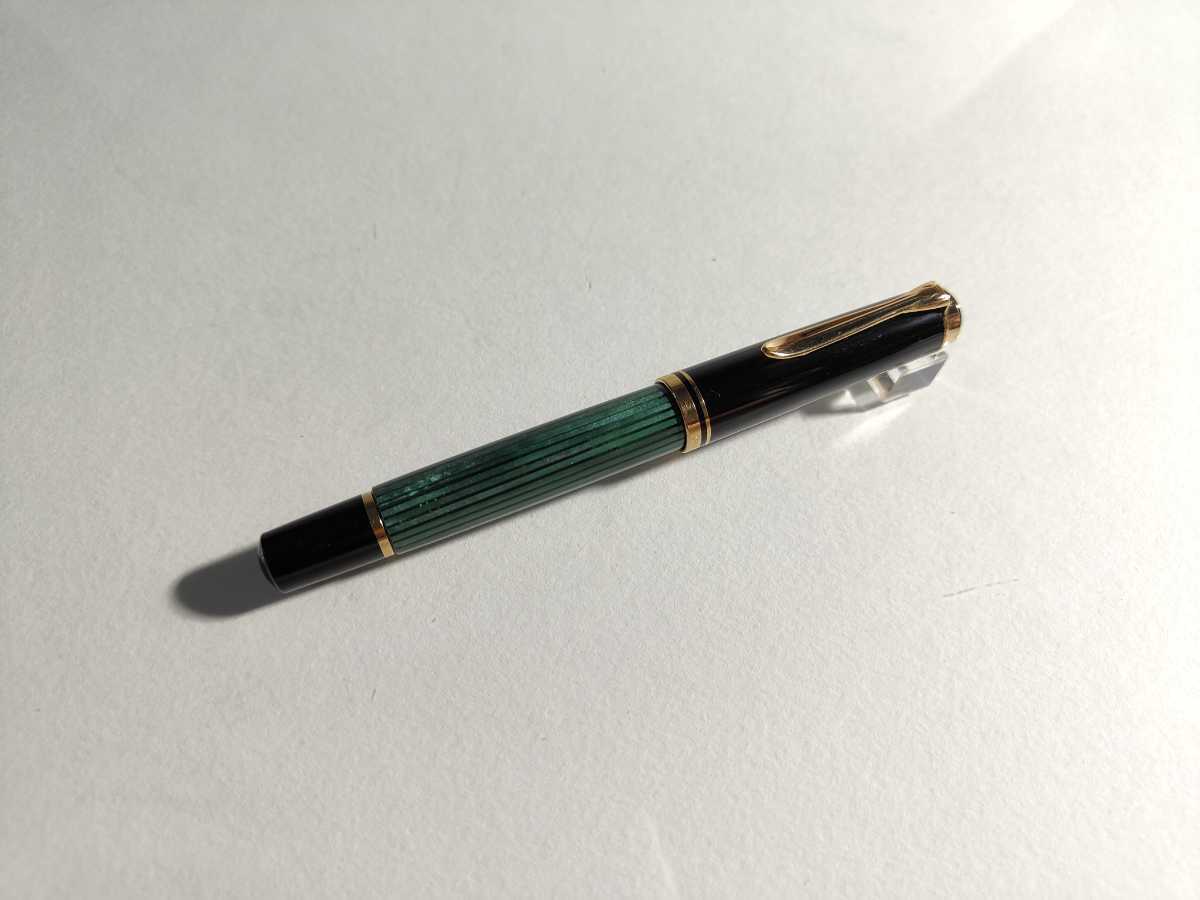 Yahoo!オークション - ペリカン スーベレーン 初期型 M600 緑縞 14C-58...