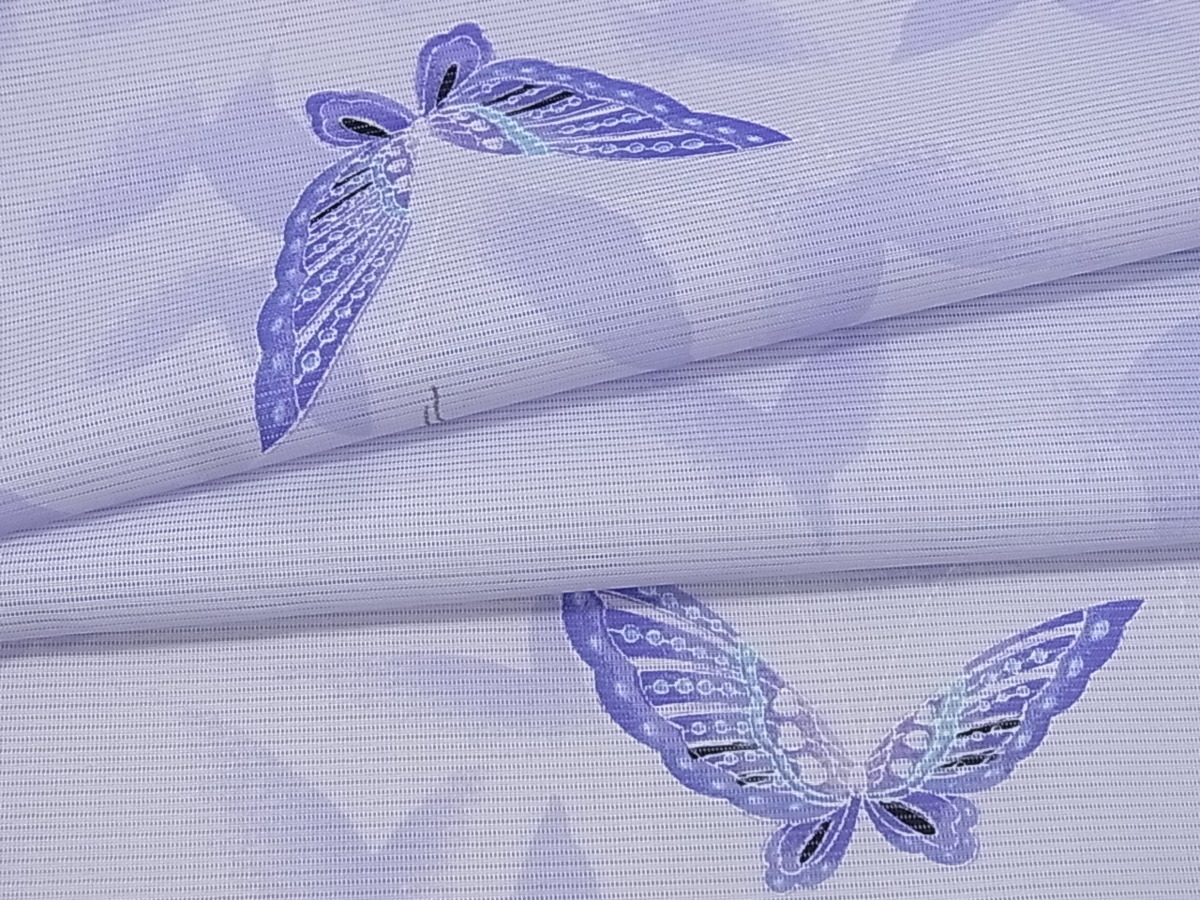 Yahoo!オークション - 平和屋着物 夏物 小紋 絽 舞蝶文 洗える着物 fb7...