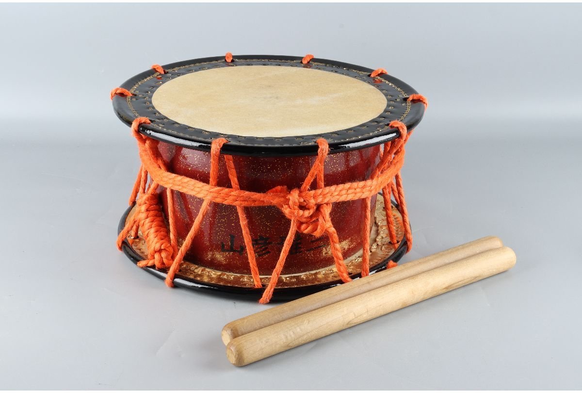 Yahoo!オークション - [URA]時代古道具/締太鼓/H34.5cm/バチ付/7-7-85(...