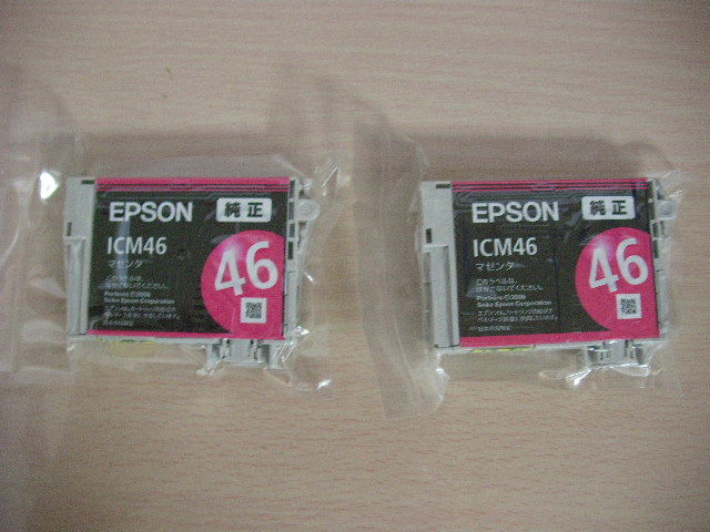 Yahoo!オークション - 2個セット EPSON エプソン 純正インク ICM46 マ...