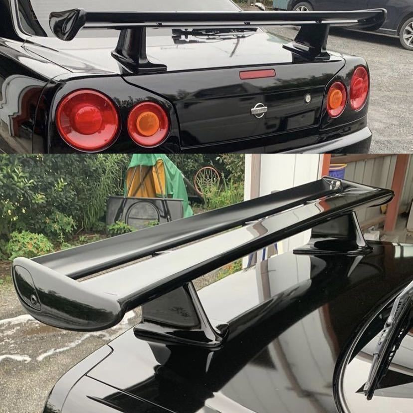 Yahoo!オークション - BNR34純正風 リアウイング FRP (ER34 R34 HR34 ...